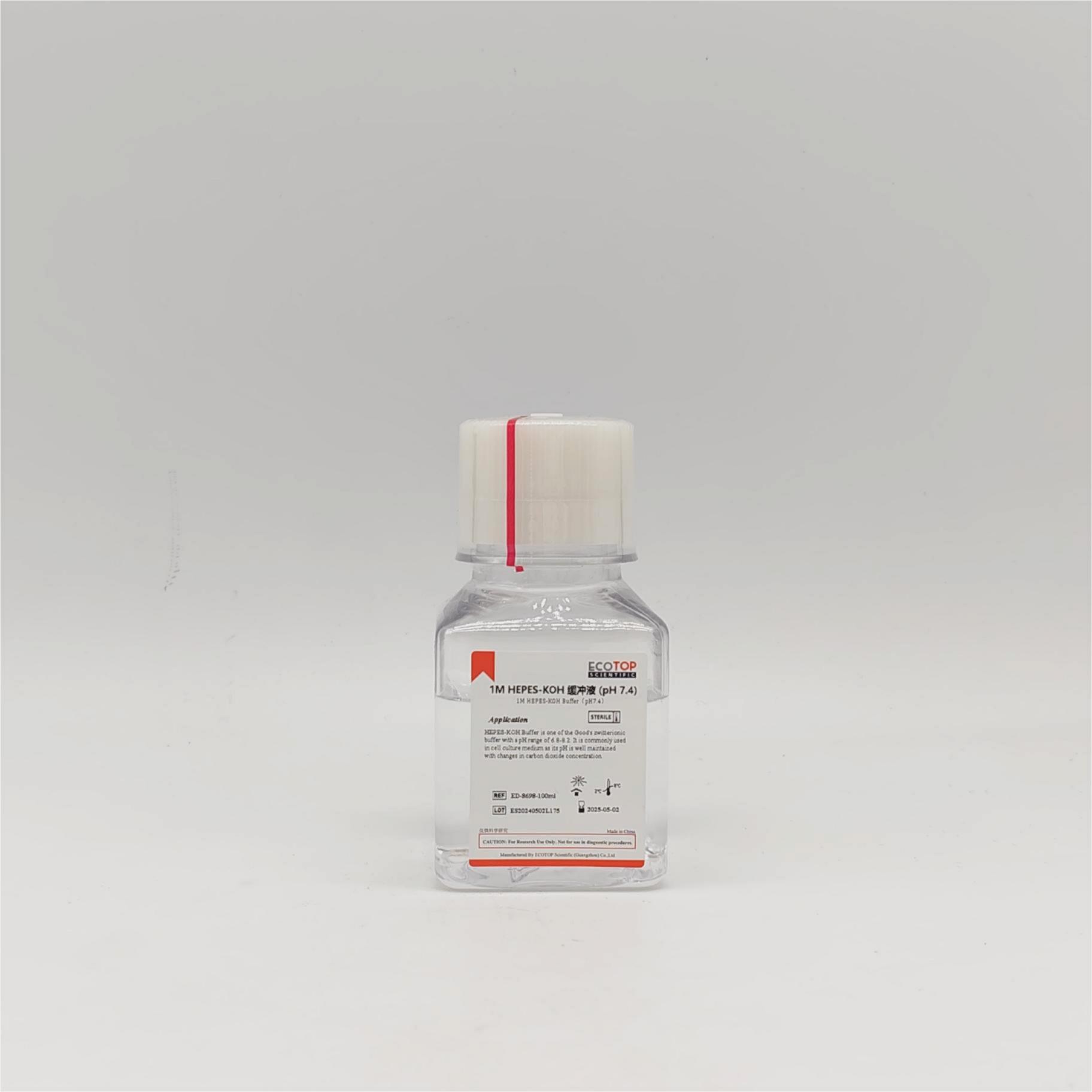 1M HEPES-KOH缓冲液 pH7.4（无菌）-100ml , ECOTOP细胞培养试剂-亿涛生物科技,ecotopbio.com